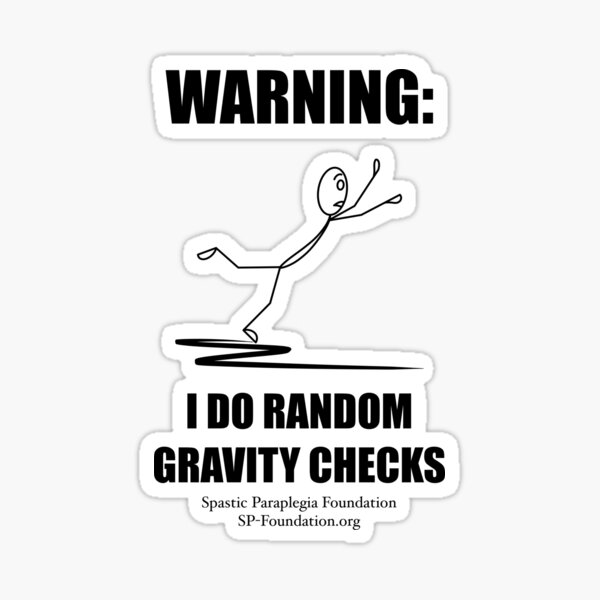 "Random Gravity Checks 1" Sticker for Sale by SpasticWorld | Redbubble