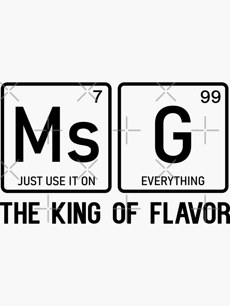 "MSG Is The King of Flavor Uncle Roger" Sticker by allysmar | Redbubble