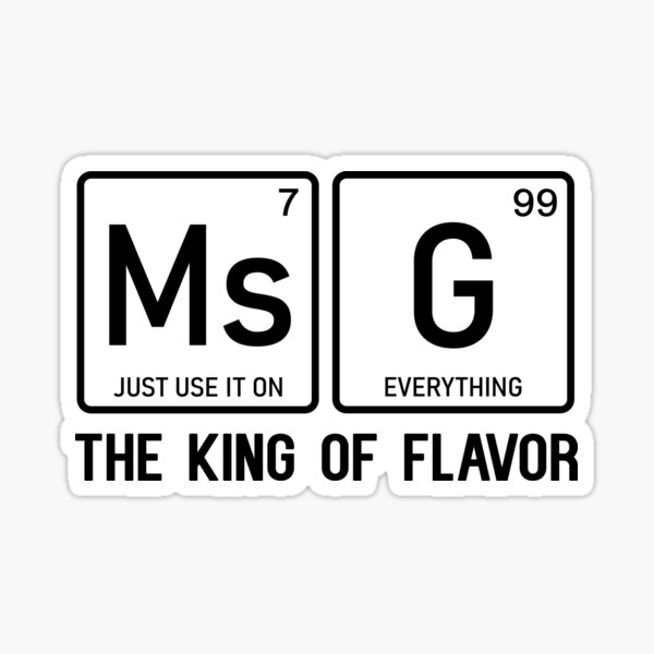 "MSG Is The King of Flavor Uncle Roger" Sticker by allysmar | Redbubble