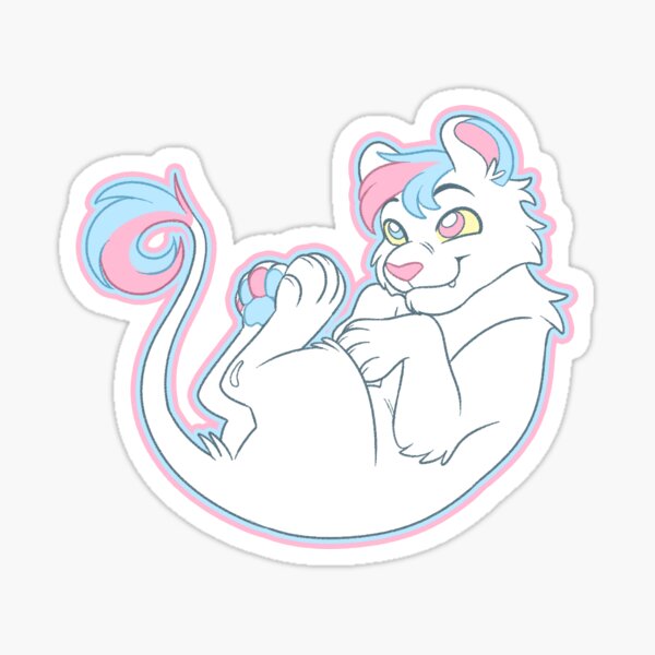 "trans lion/lioness pride sticker" Sticker by OceanBeagle | Redbubble