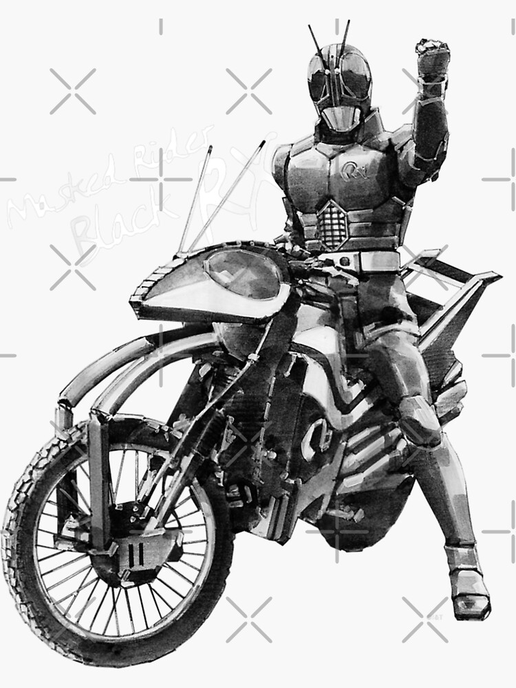 "Masked Rider Black RX " Sticker for Sale by LilaDabrowska | Redbubble