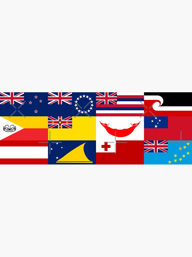 "Flags of Polynesia - Pasifika Pacific Islands" Sticker for Sale by ...
