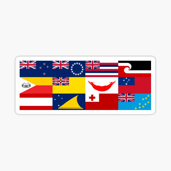 "Flags of Polynesia - Pasifika Pacific Islands" Sticker for Sale by ...