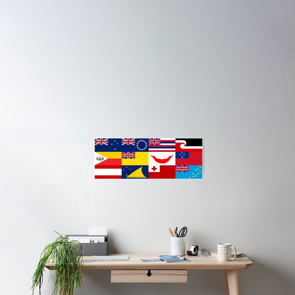 "Flags of Polynesia - Pasifika Pacific Islands" Poster by ...