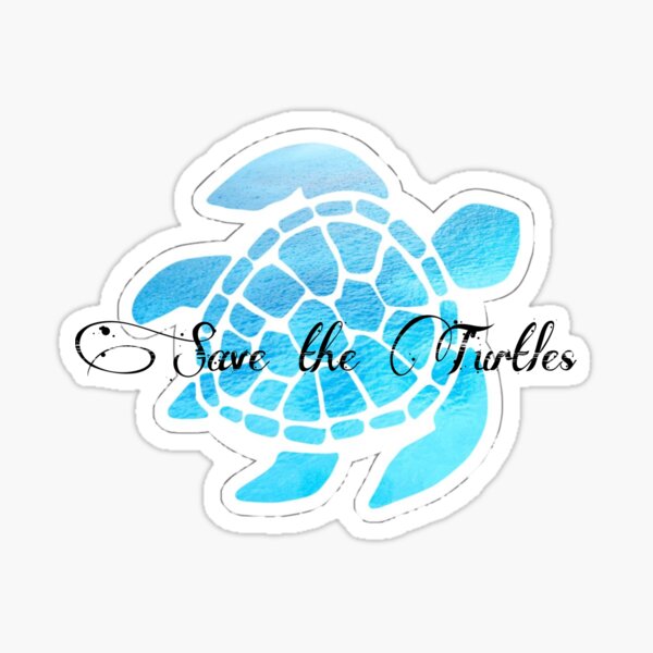 "Save the Turtles" Sticker for Sale by Galfor | Redbubble