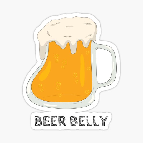 "Beer Belly" Sticker for Sale by Pietopia | Redbubble