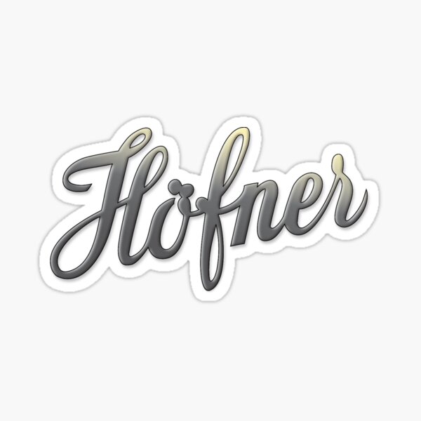 "Hofner" Sticker by joyhopefreeme | Redbubble