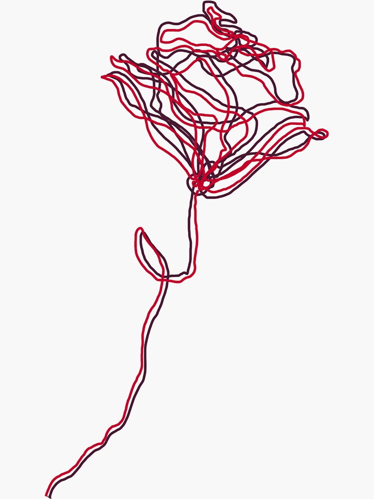 "Wire Rose" Sticker by JennyB143 | Redbubble