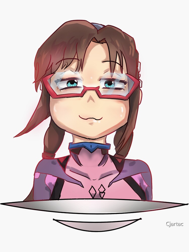 "Evangelion Mari smug Chibi" Sticker for Sale by Cjartac | Redbubble