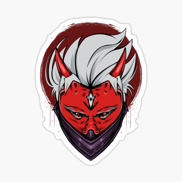 "illustration of oni with ninja mask under the moon for t shirt design ...