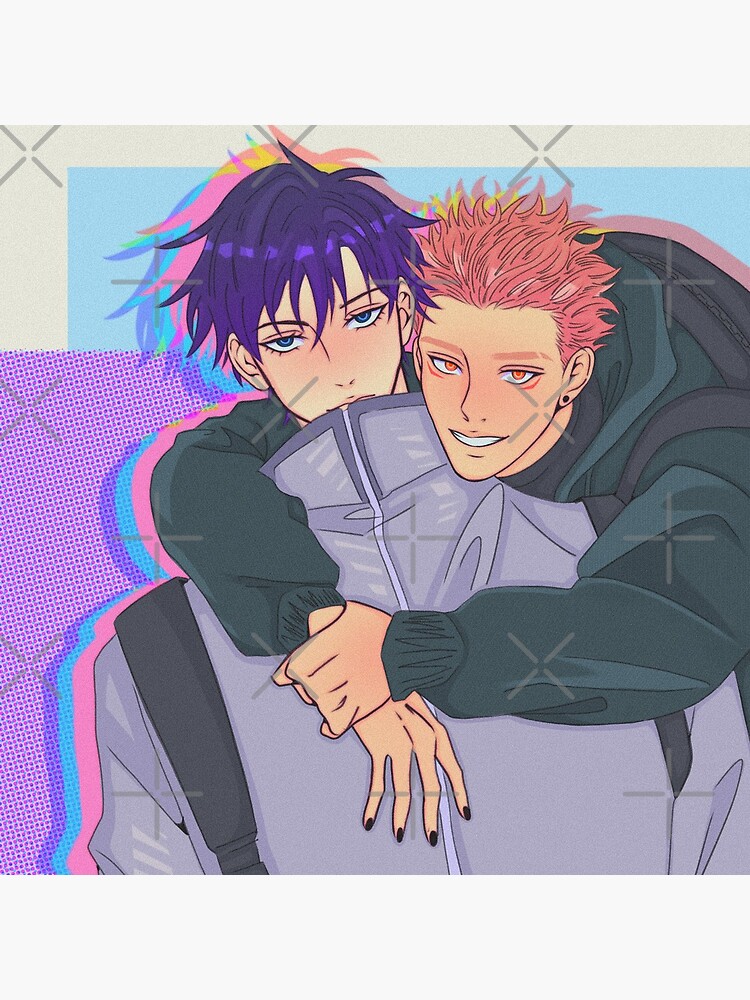 "Jujutsu Kaisen Itadori Yuji and Megumi Fushiguro Itafushi Sticker" Art ...
