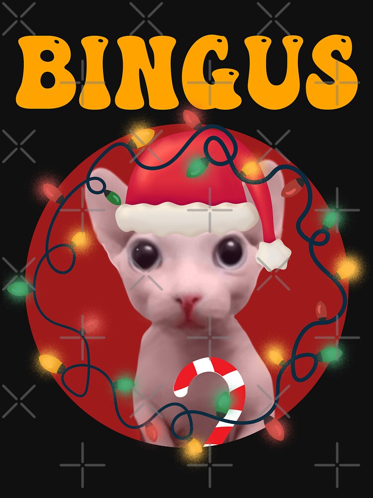 "Funny Bingus Christmas - Cat Christmas Lights - Bingus Meme" T-shirt ...
