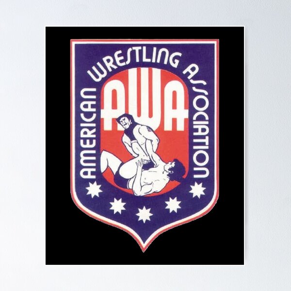 "AWA American Wrestling Association" Poster for Sale by AvolieGlass ...