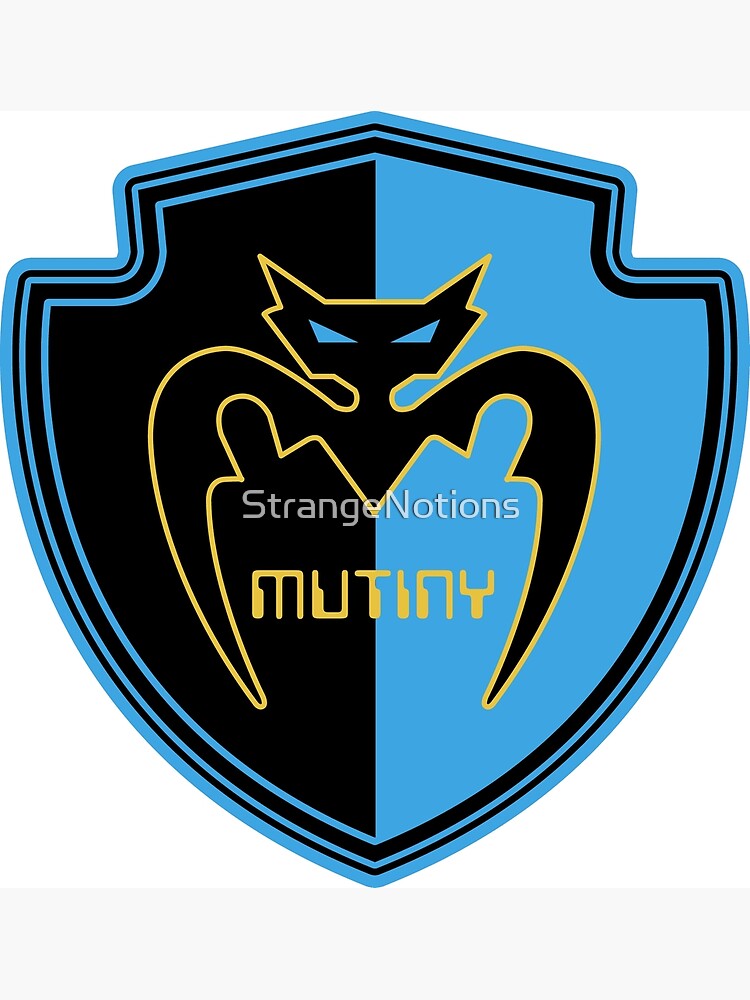 "Defunct Tampa Bay Mutiny MLS Team Bat-On-A-Shield Logo" Art Print by ...