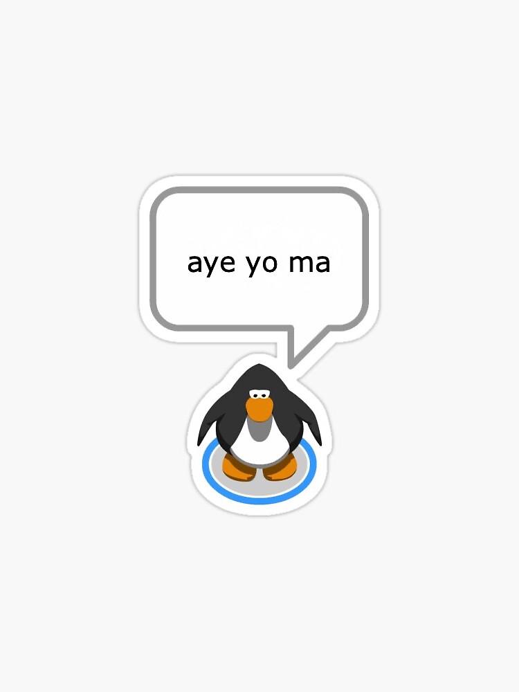 "Aye yo Penguin" Sticker by JoeyGsShop | Redbubble