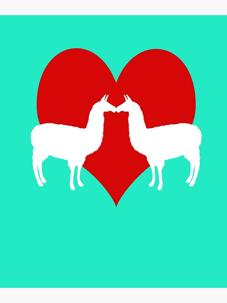 "Llama Love Cute Couples Animal " Poster for Sale by AlwaysAwesome ...