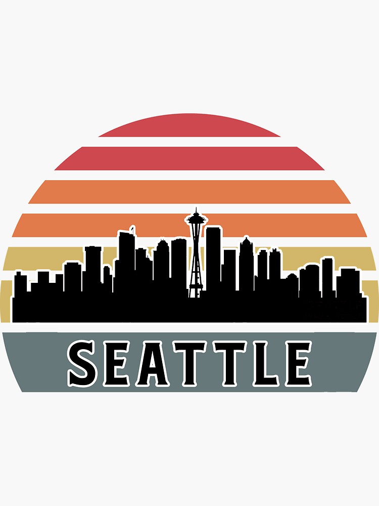 "Seattle skyline" Sticker by Us-nature | Redbubble