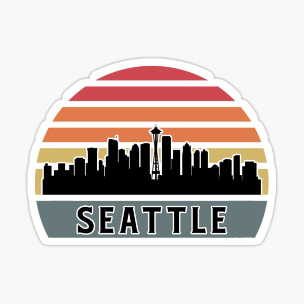 "Seattle skyline" Sticker by Us-nature | Redbubble
