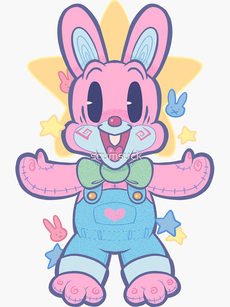 "Robbie The Rabbit" Sticker for Sale by scumsuck | Redbubble
