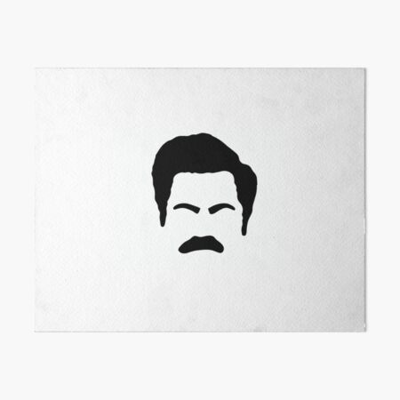 "Ron Swanson Outline" Art Board Print by bigboyyahweh | Redbubble