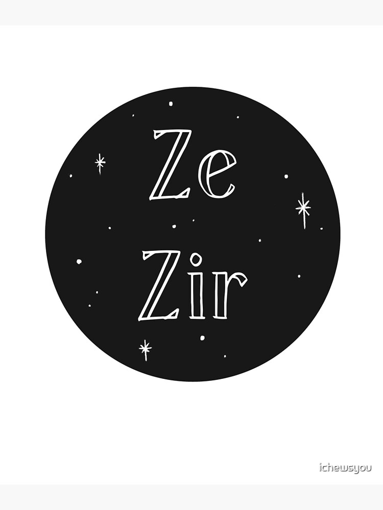 Póster «Pronombre de género Ze Zir con estrellas para normalizar los ...