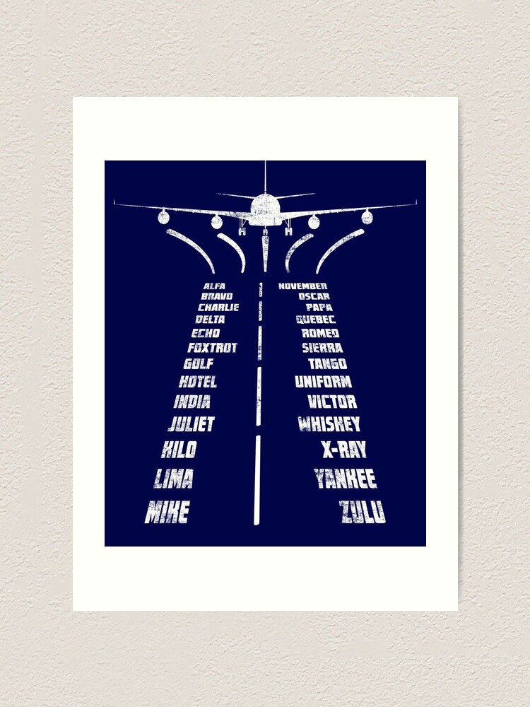 "Pilot Lingo Phonetic Alphabet Aviator Aviation Airplane Distressed ...