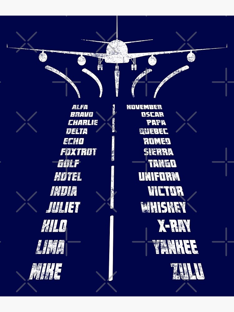"Pilot Lingo Phonetic Alphabet Aviator Aviation Airplane Distressed ...