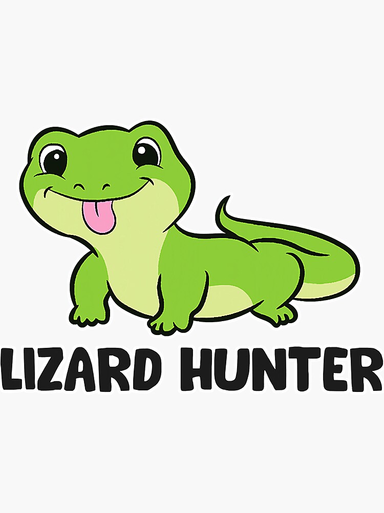 "Lizard Hunter Reptile Geckos Lizard" Sticker for Sale by SkyCloudBlue ...