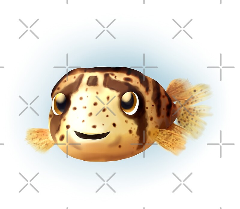 "Sea Friends: Puffer fish" by MiuSpot | Redbubble