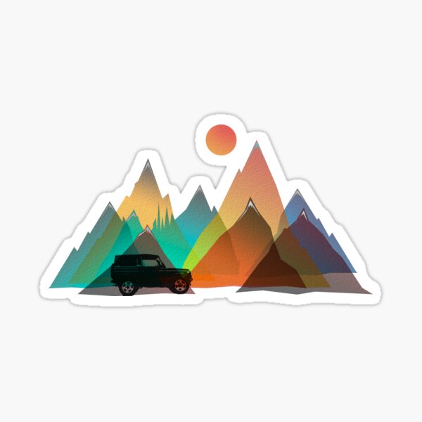 "Offroad Mountains" Sticker by tabemisa | Redbubble