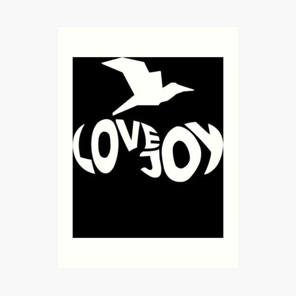 "The Lovers Lovejoy Loves Music And Band Logo (White)" Art Print for ...
