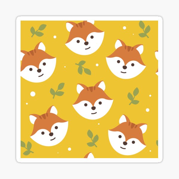 "Cute Happy Fox" Sticker for Sale by DecoGon | Redbubble