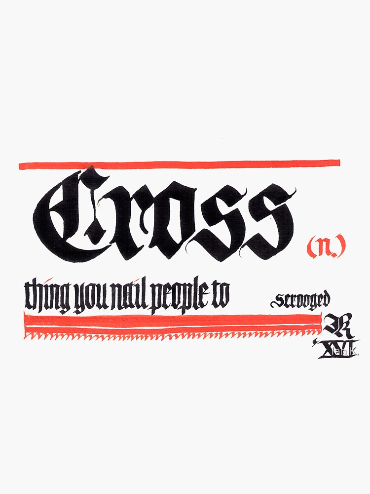 Cross Noun Sticker By Summer1980 Redbubble cross-noun-sticker-by-summer1980-redbubble