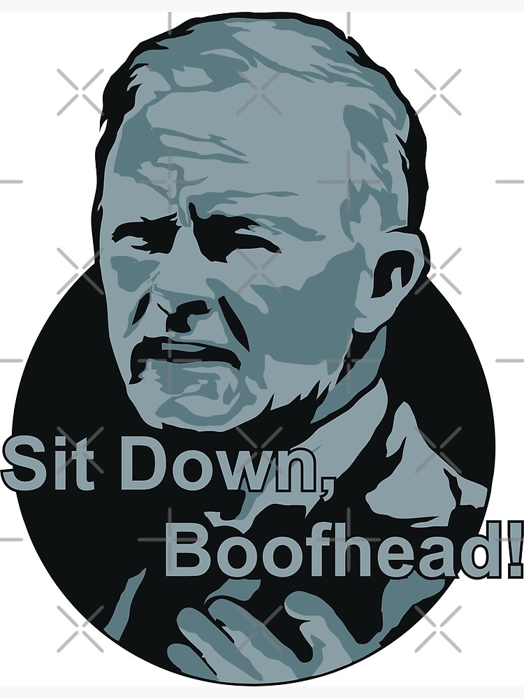 "Sit down, Boofhead" Poster for Sale by area-design- | Redbubble