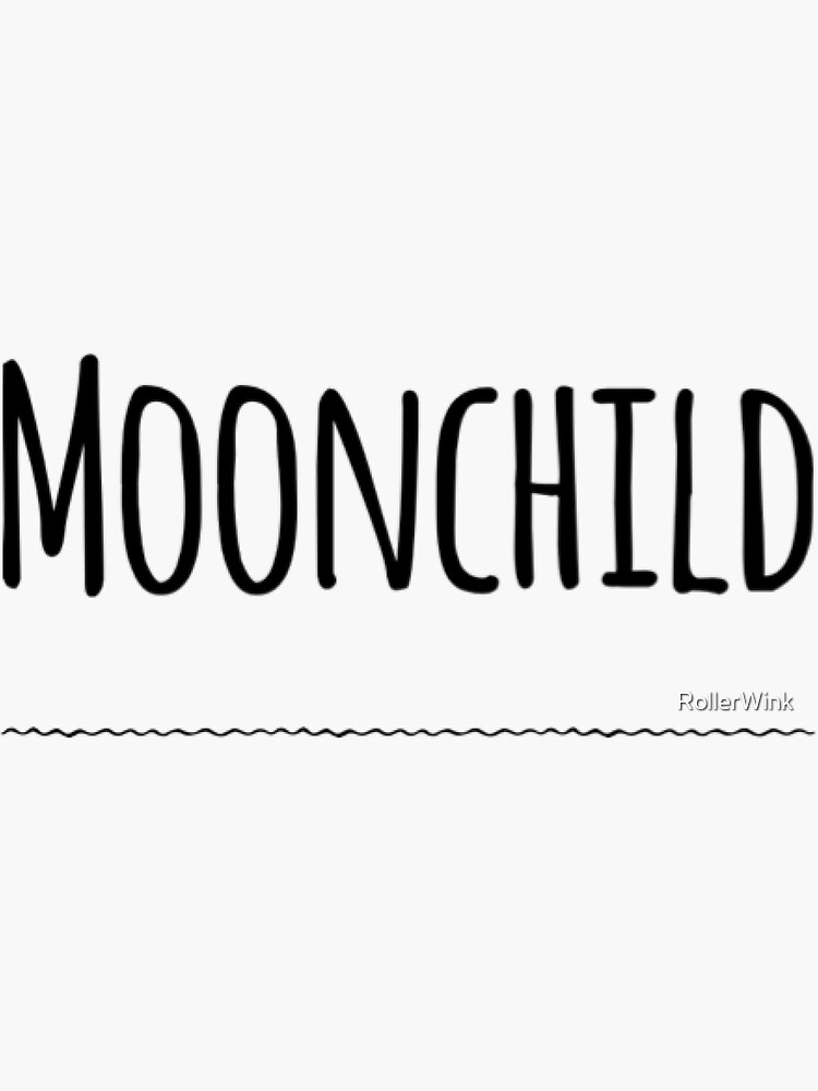 "Moonchild" Sticker for Sale by RollerWink | Redbubble