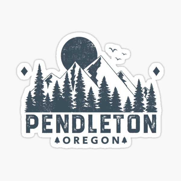 "Pendleton Oregon Mountain Sight" Sticker for Sale by Home-Spirit ...