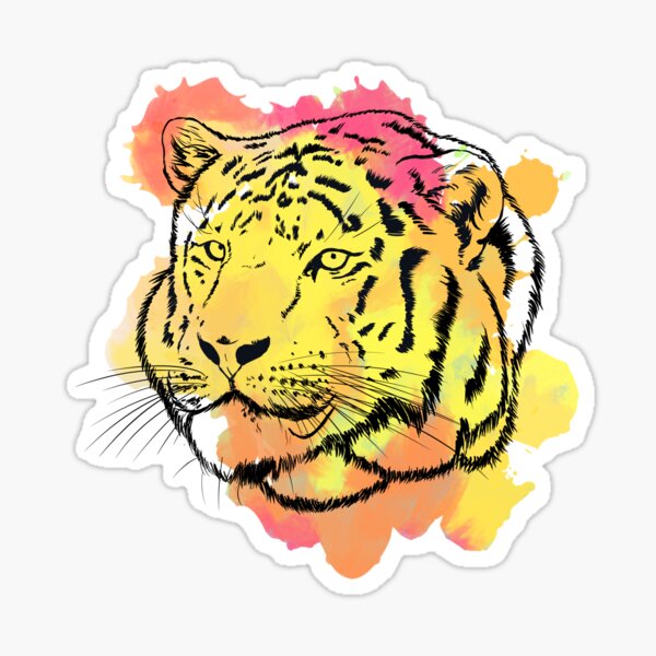 "Tiger" Sticker for Sale by AsteltainnArt | Redbubble