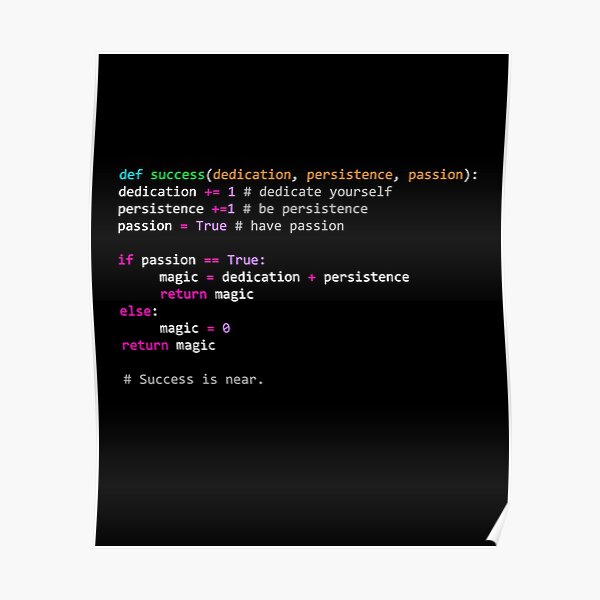 Funny Tee Python Code Programming Syntax Computer Geek Poster For Sale By Ctankdesign Redbubble