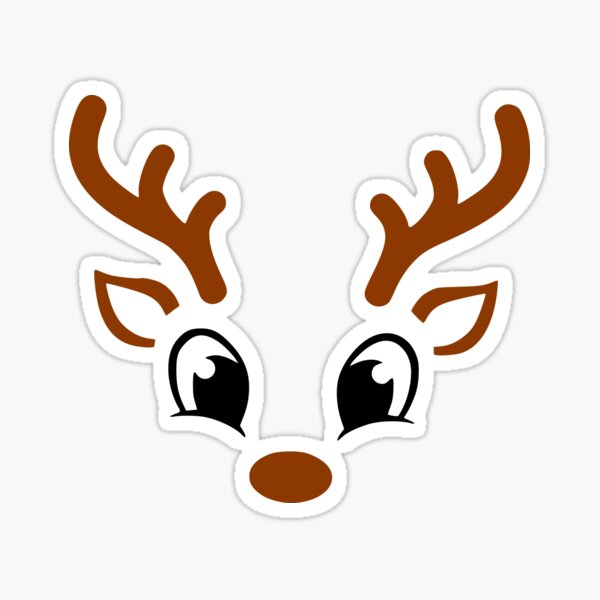"Christmas Reindeer Faces Pack, Reindeer, Girl Reindeer, Boy Reindeer ...