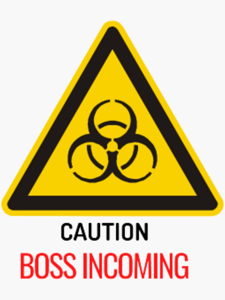 "BOSS INCOMING " Sticker for Sale by Pratyush1111 | Redbubble