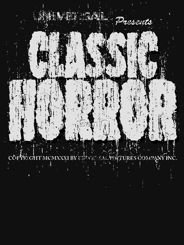 "Classic Horror" T-shirt for Sale by samRAW08 | Redbubble | horror t ...