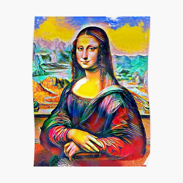 "Monalisa Colorful Paint " Poster by SanzidaDesign | Redbubble