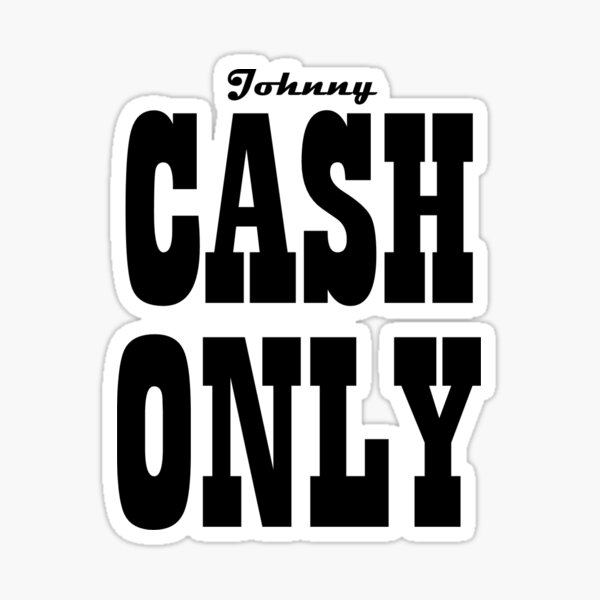 "Johnny Cash" Sticker by StooArt | Redbubble