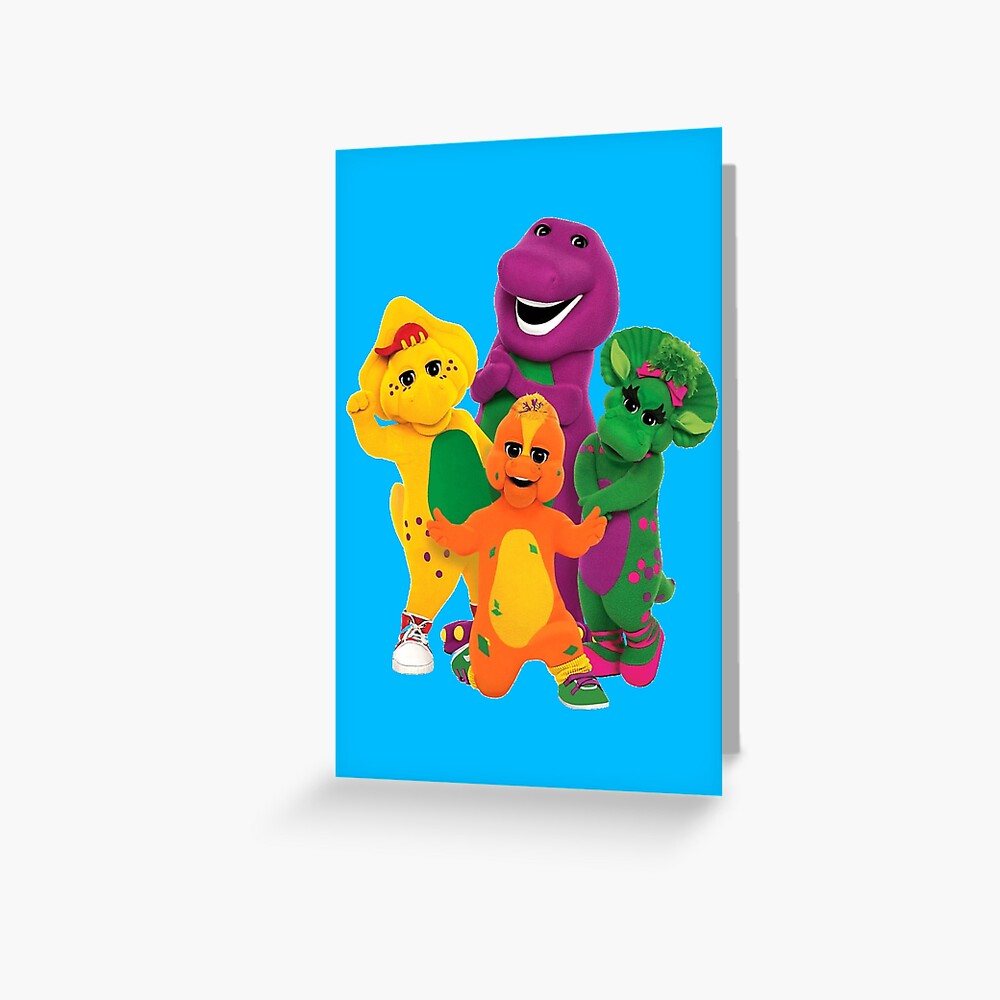 "Barney the dinosaur" Greeting Card for Sale by Designs-90s | Redbubble
