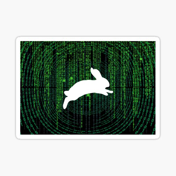 "White Rabbit | The Matrix" Sticker for Sale by paynastore | Redbubble