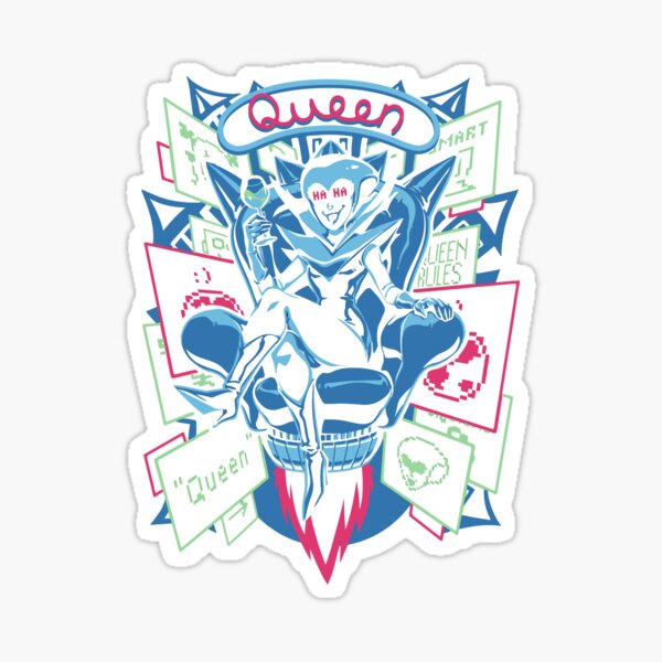 "Deltarune Spamton Merch Attack Of The Killer Queen Shirt" Sticker for ...