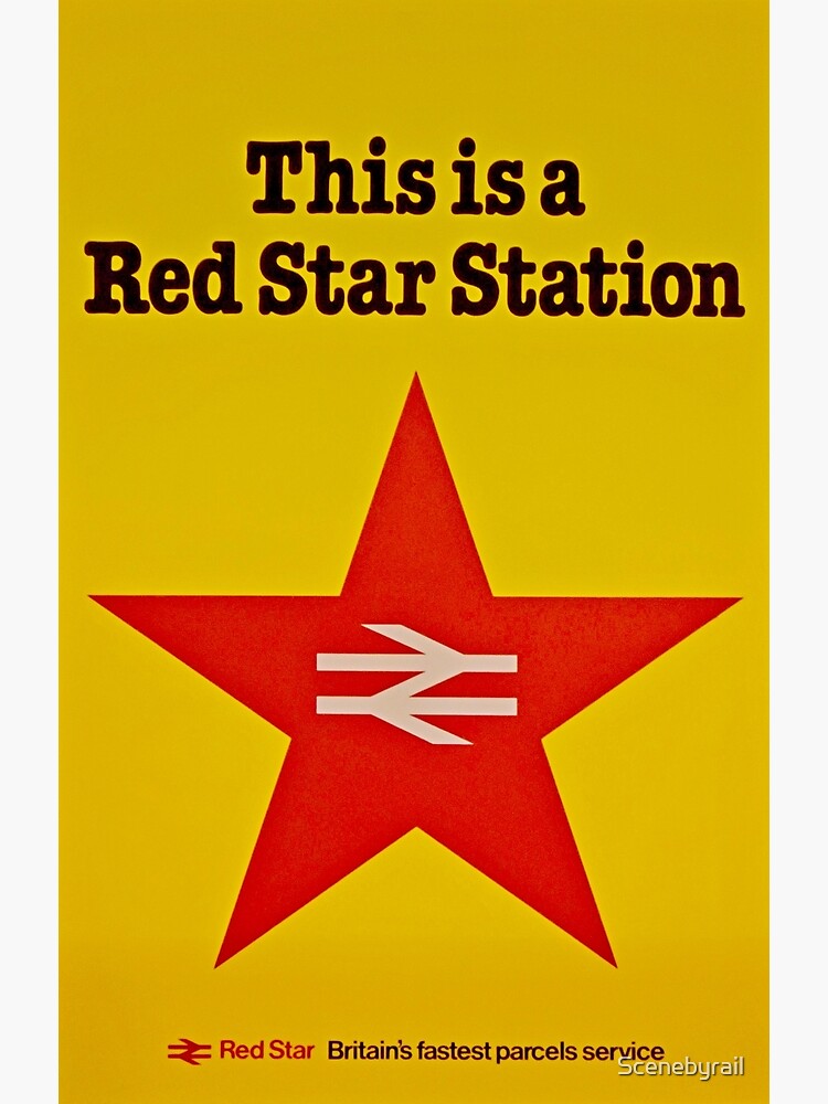 "British Rail Red Star Parcels sign" Poster for Sale by Scenebyrail ...