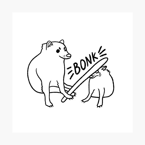 "Cheems Bonk Dog" Photographic Print by renroku | Redbubble