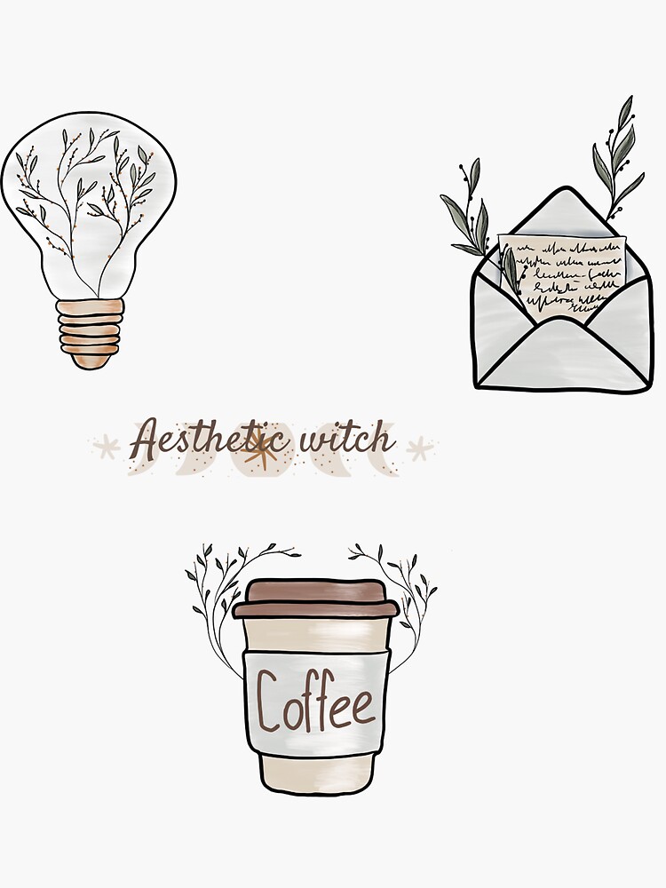 "Aesthetic Witch Vintage Stickers Pack" Sticker for Sale by Paws-and ...