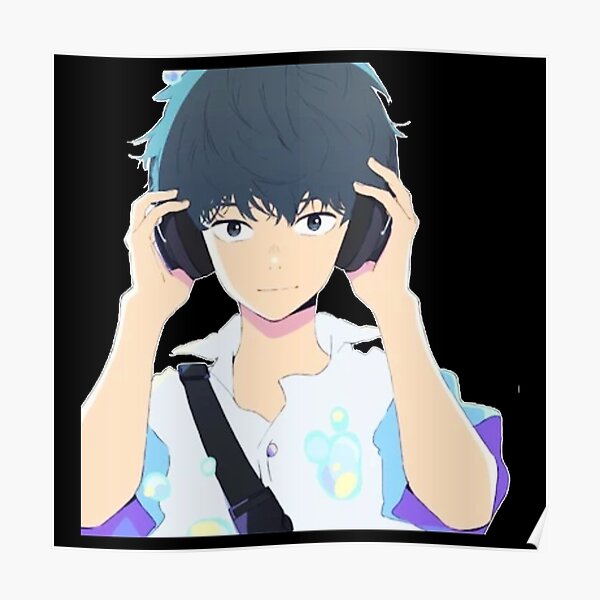 "Words Bubble Up Like Soda Pop Anime" Poster by BlueWavey | Redbubble